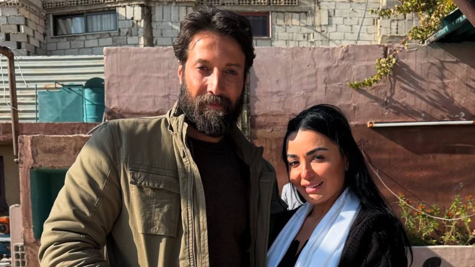 Excited? Dima Al Jundi and Mohammed Al Ahmad from the scenes of the ...